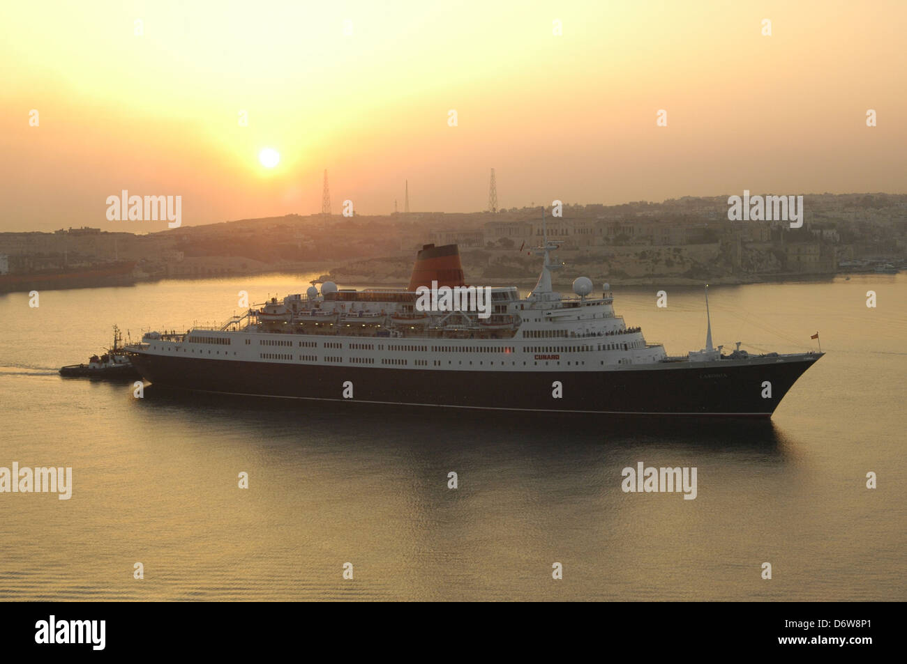 The Caronia Passenger cruise ship liner of Cunard Line entering Grand ...