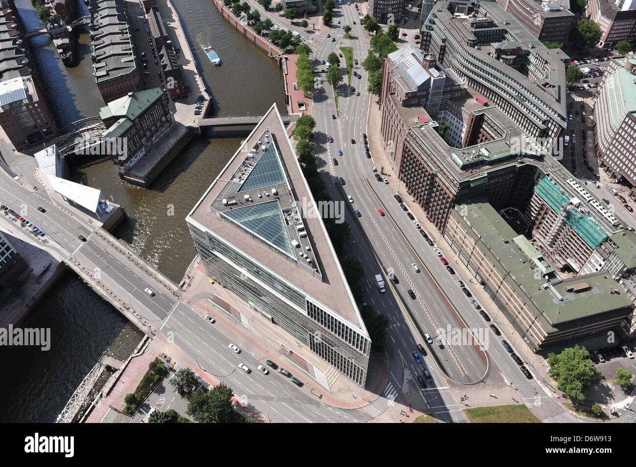 Hamburg, Germany, view from above of the country ZDF Studio Hamburg ...