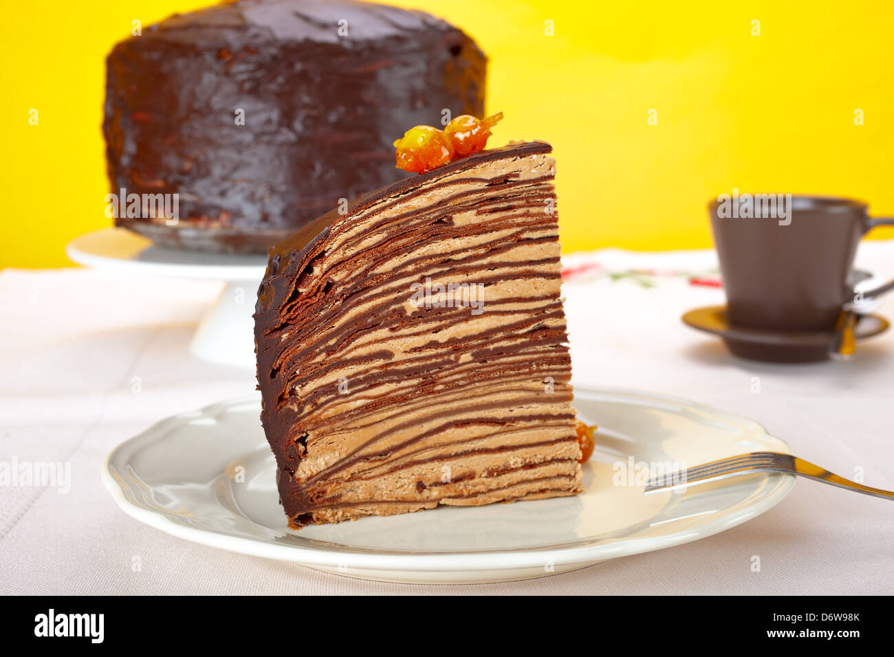 Delicious dark chocolate crepes hi-res stock photography and images - Alamy