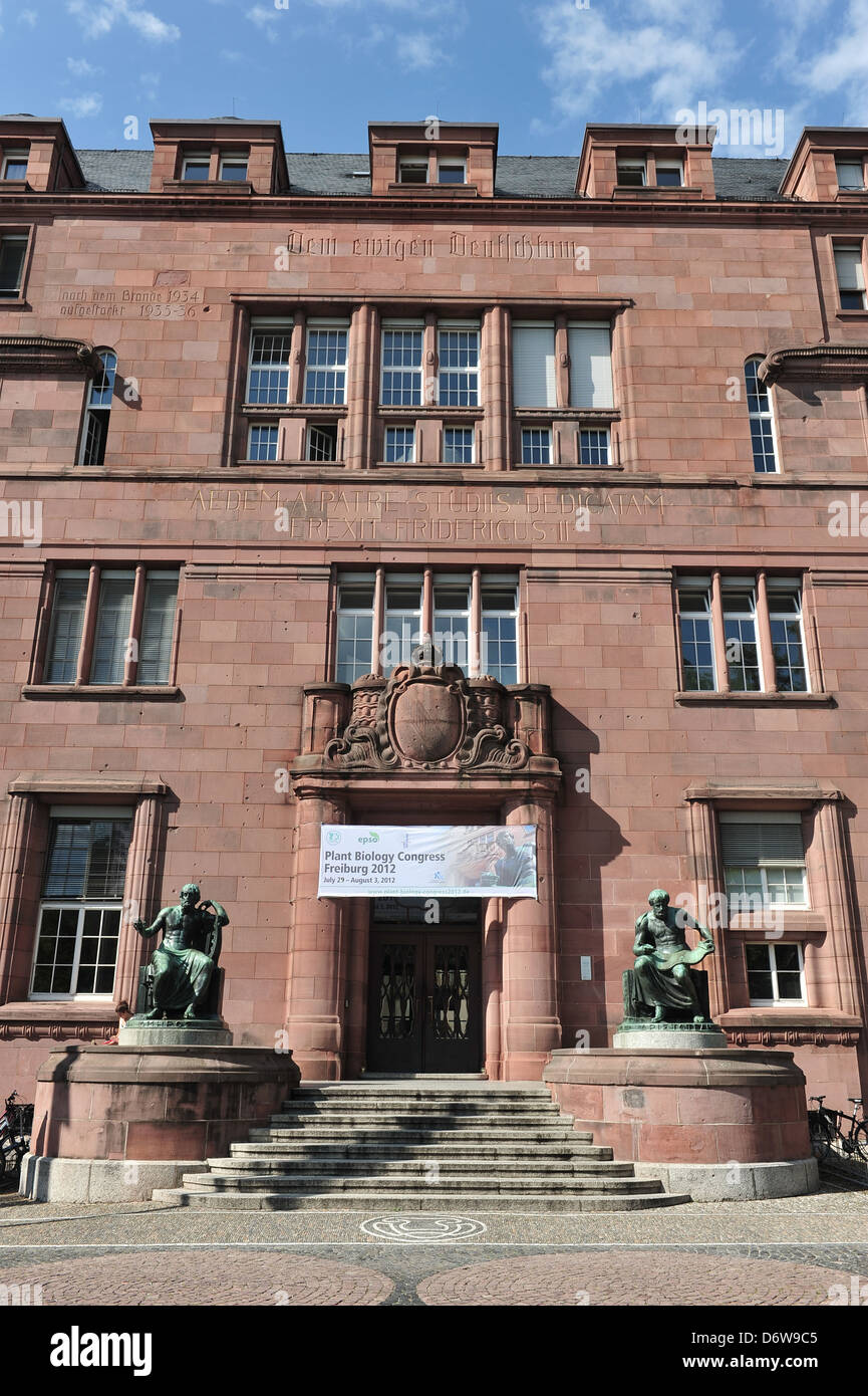 Freiburg, Germany, entrance porch of the Albert-Ludwigs-University ...