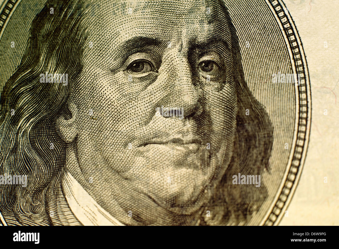 Benjamin Franklin portrait on hundred american dollar bill Stock Photo ...