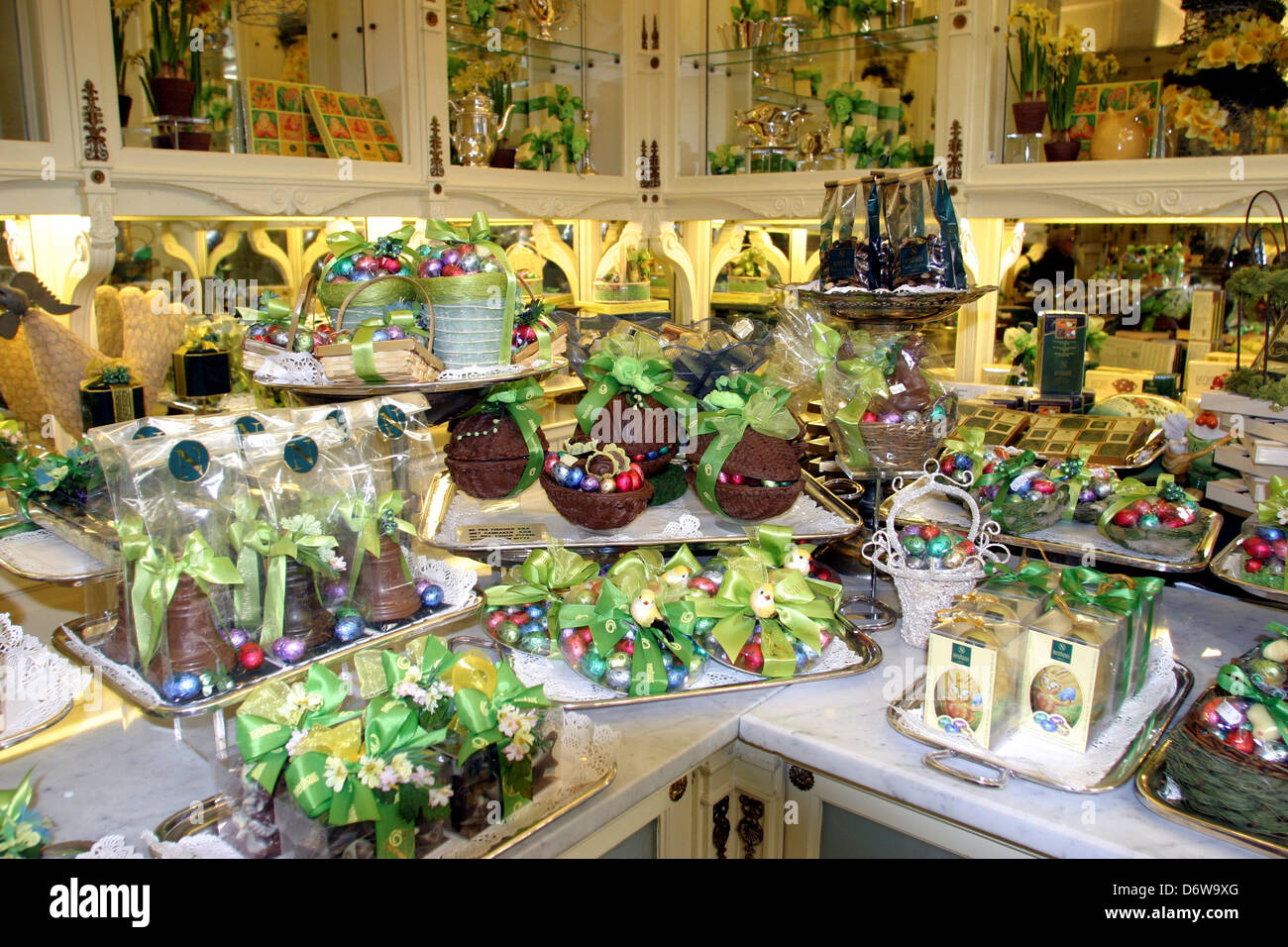 Belgium, Brussels, Galleries Saint Hubert, Display in chocolate shop ...