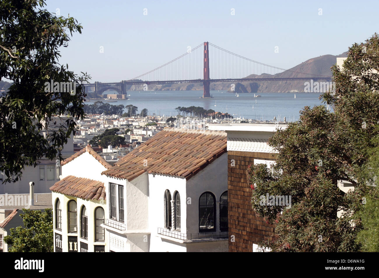 Russian hill golden gate bridge hi-res stock photography and images - Alamy