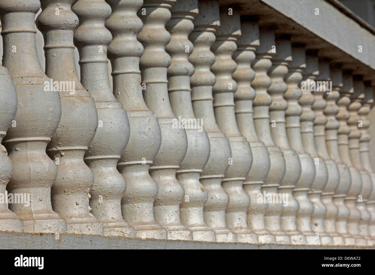 Stone Balustrade, railing, India Stock Photo - Alamy