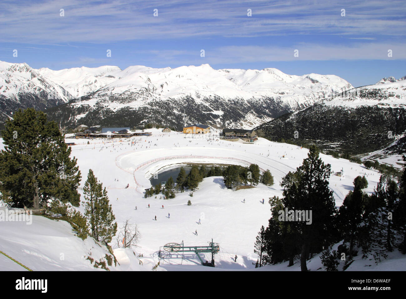 Andorra, Soldeu, View of ski resort Stock Photo - Alamy