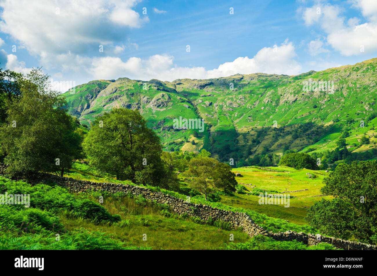 Great Langdale Valley in the English Lake District near Chapel Stile ...