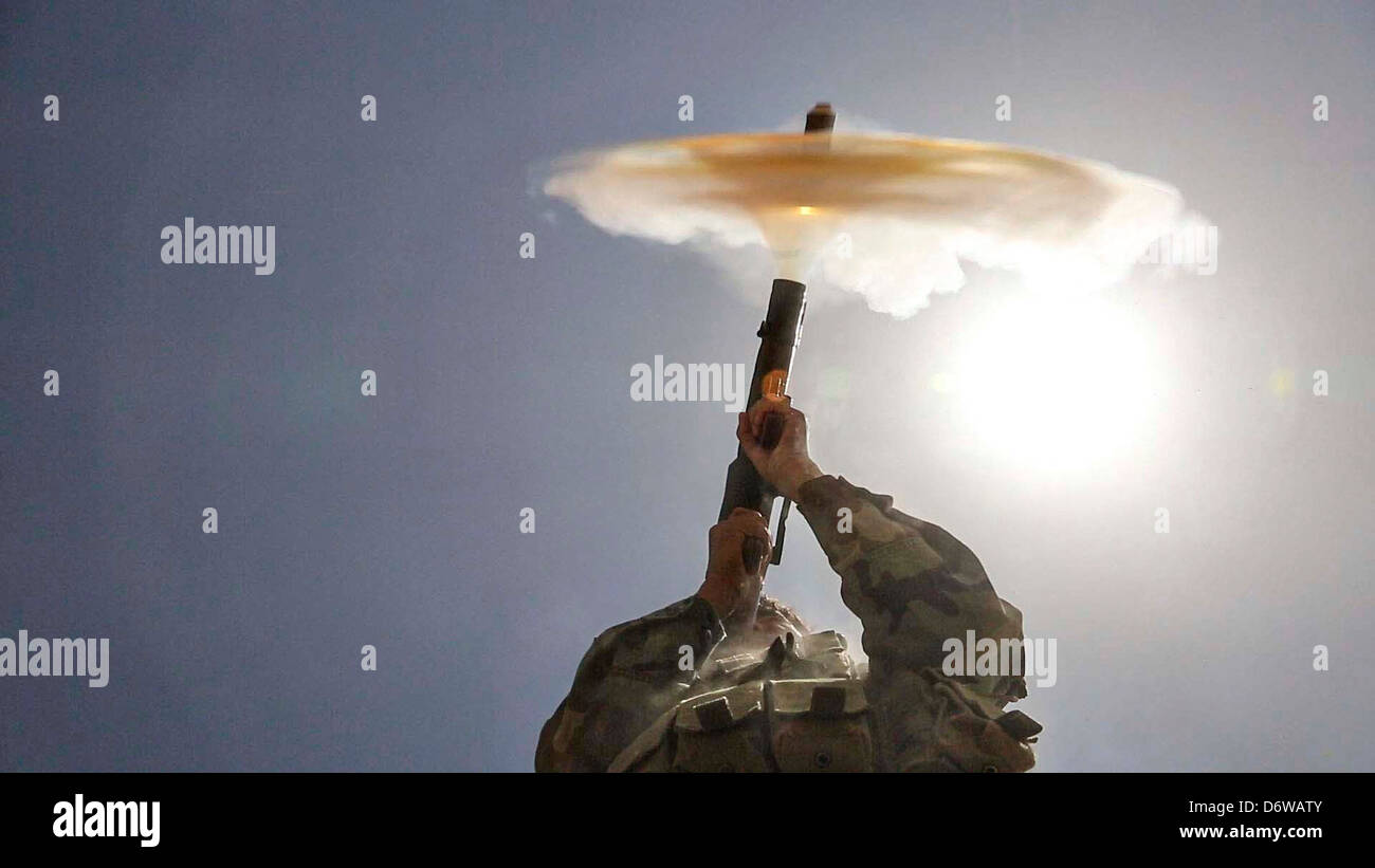 Afghan National Army Special Forces soldiers fire a rocket propelled ...