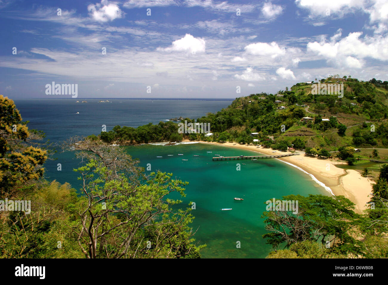 Trinidad and Tobago, Tobago, Parlatuvier Bay Stock Photo - Alamy