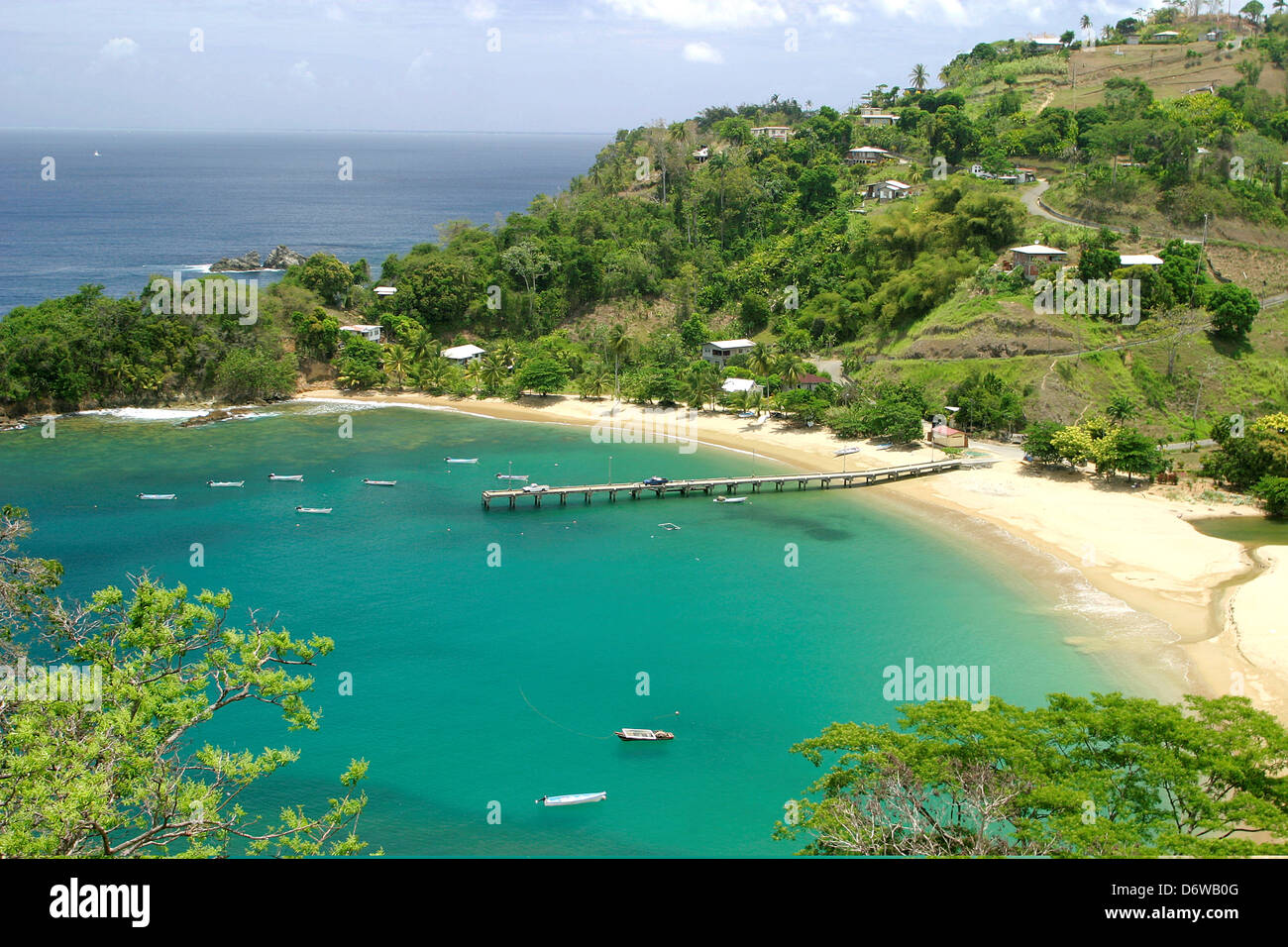 Trinidad and Tobago, Tobago, Parlatuvier Bay Stock Photo - Alamy