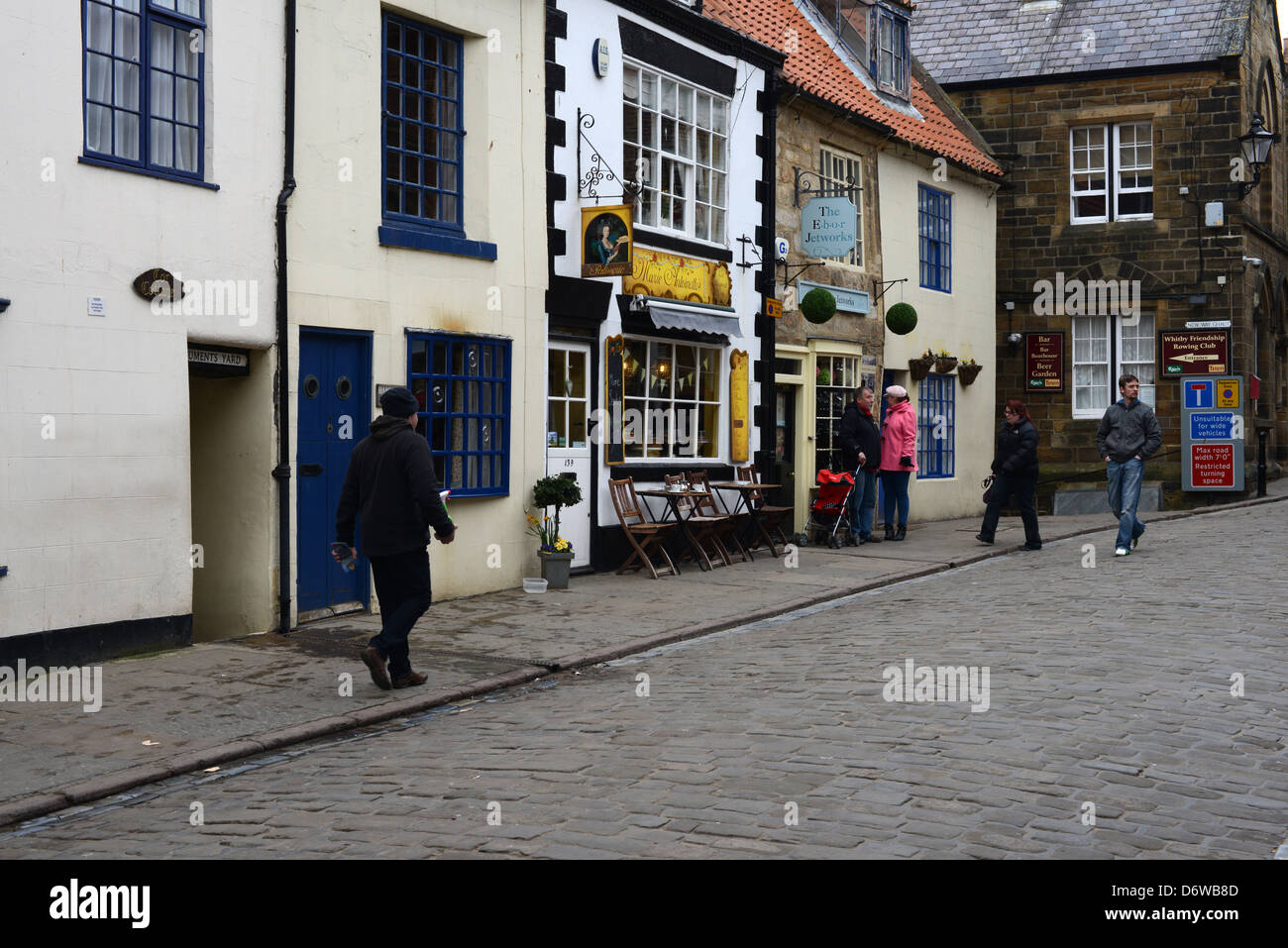Church Street in Whitby. Located at the bottom of the 199 Steps that ...