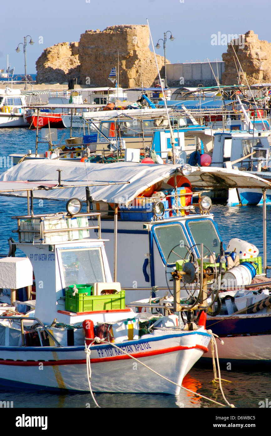 Cyprus, Paphos Town, Harbor Stock Photo - Alamy