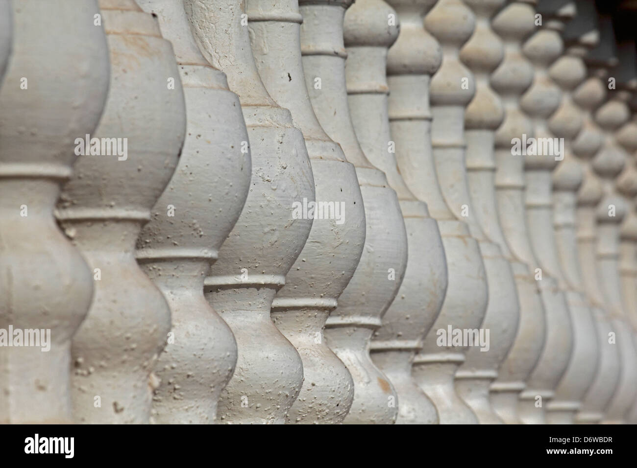 Stone Balustrade, railing, India Stock Photo - Alamy