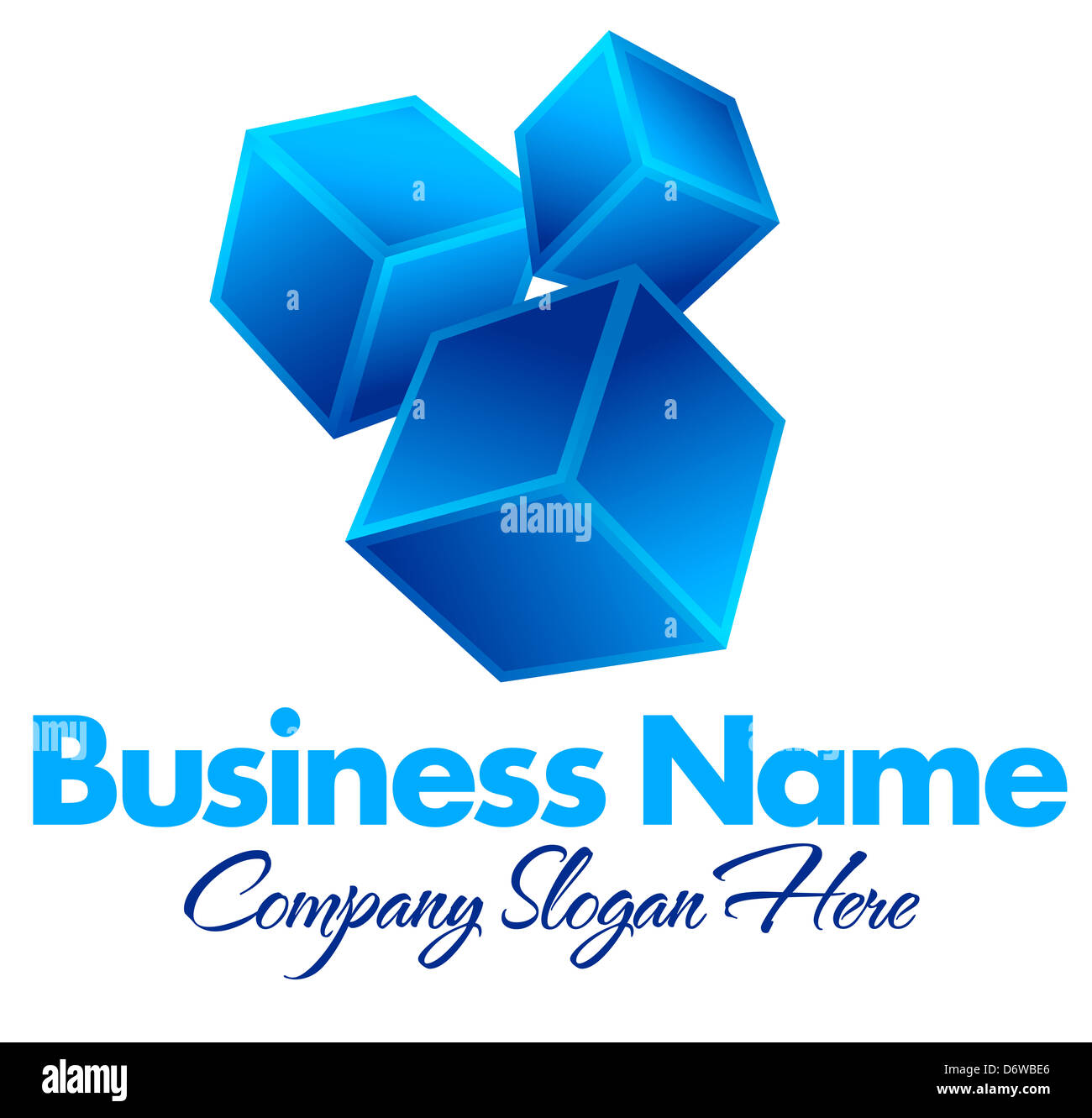 Dynamic Squares Business Name Concept with moving boxes Stock Photo - Alamy