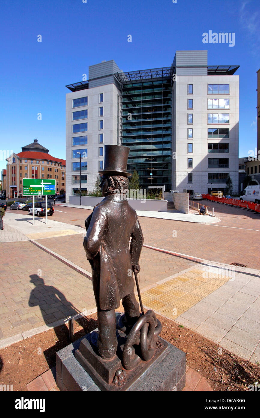 UK, Bristol, The Square Temple, Brunel Statue Stock Photo - Alamy