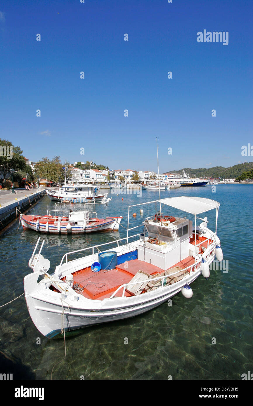 Greece, Skiathos, Harbor Stock Photo - Alamy