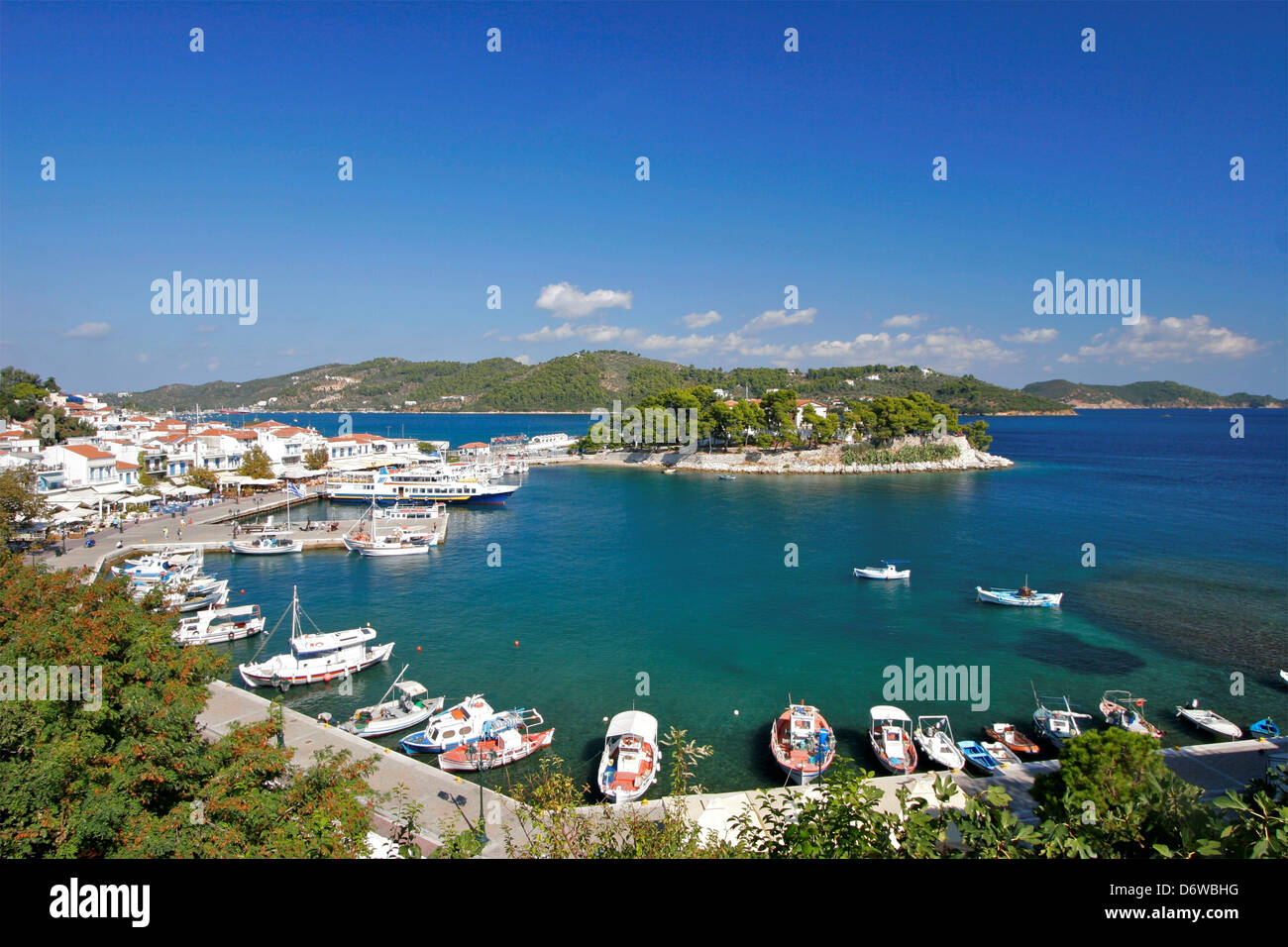Greece, Skiathos, Harbor Stock Photo - Alamy