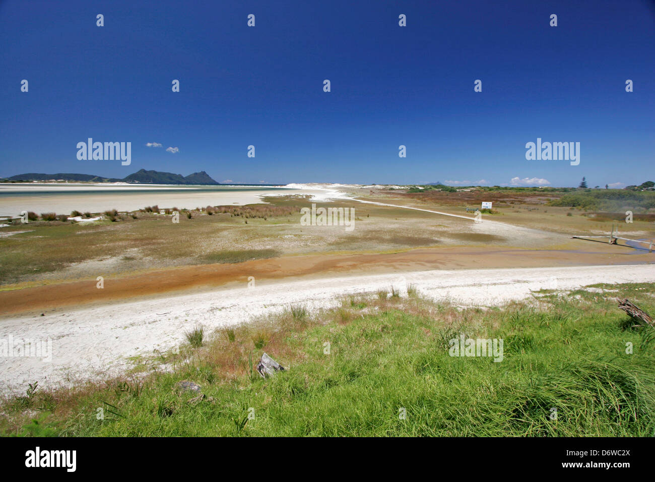 New Zealand, North Island, Northland, Ruakaka Wildlife Refuge, View of ...