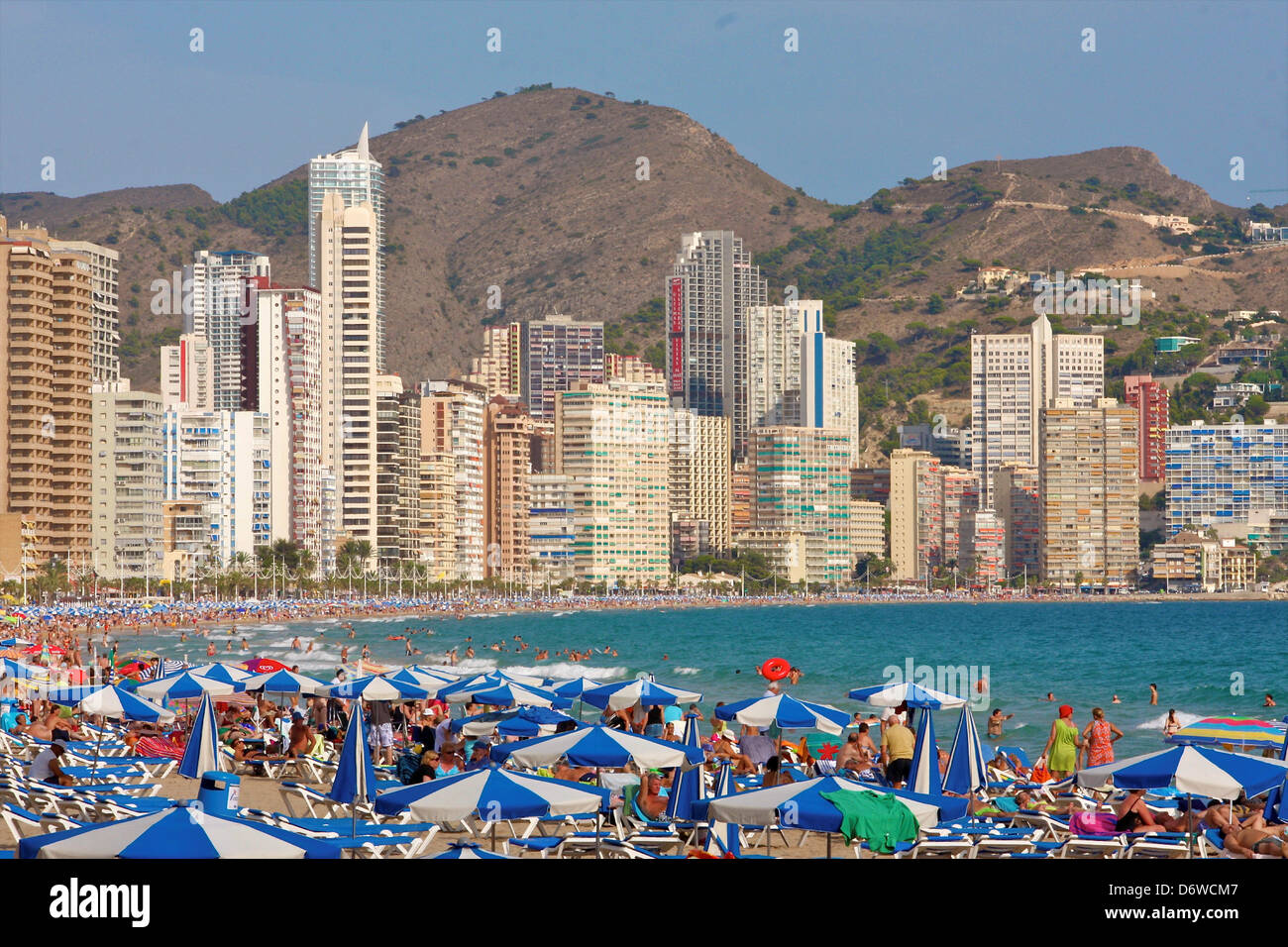 Spain, Benidorm, Playa De Levante Stock Photo - Alamy