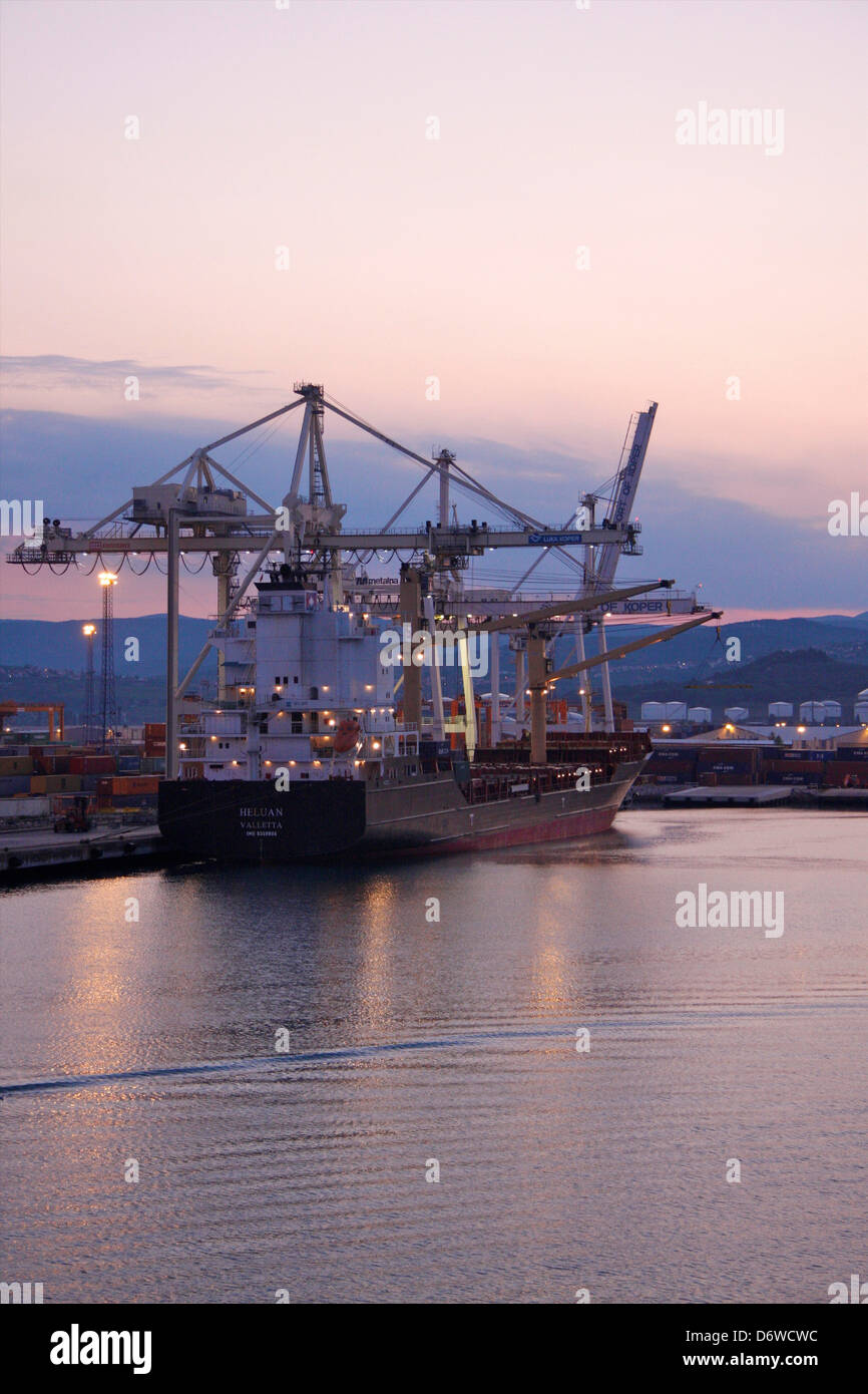Slovenia, Port Of Koper Stock Photo - Alamy