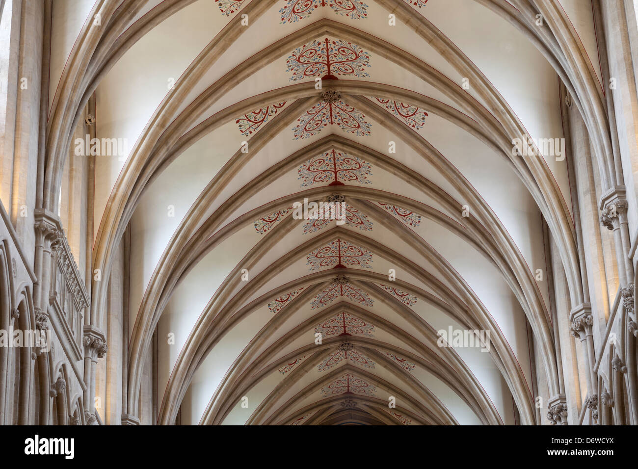 Wells cathedral vaulted ceiling hi-res stock photography and images - Alamy