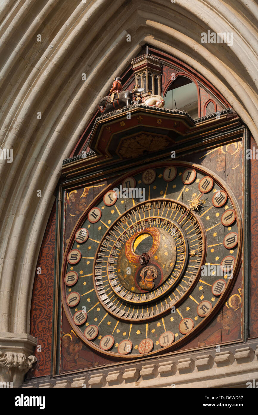 14th century clock in wells england hi-res stock photography and images ...
