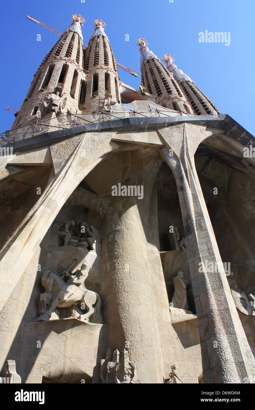 Sagrada Familia Roman Catholic church in Barcelona, Spain Stock Photo ...