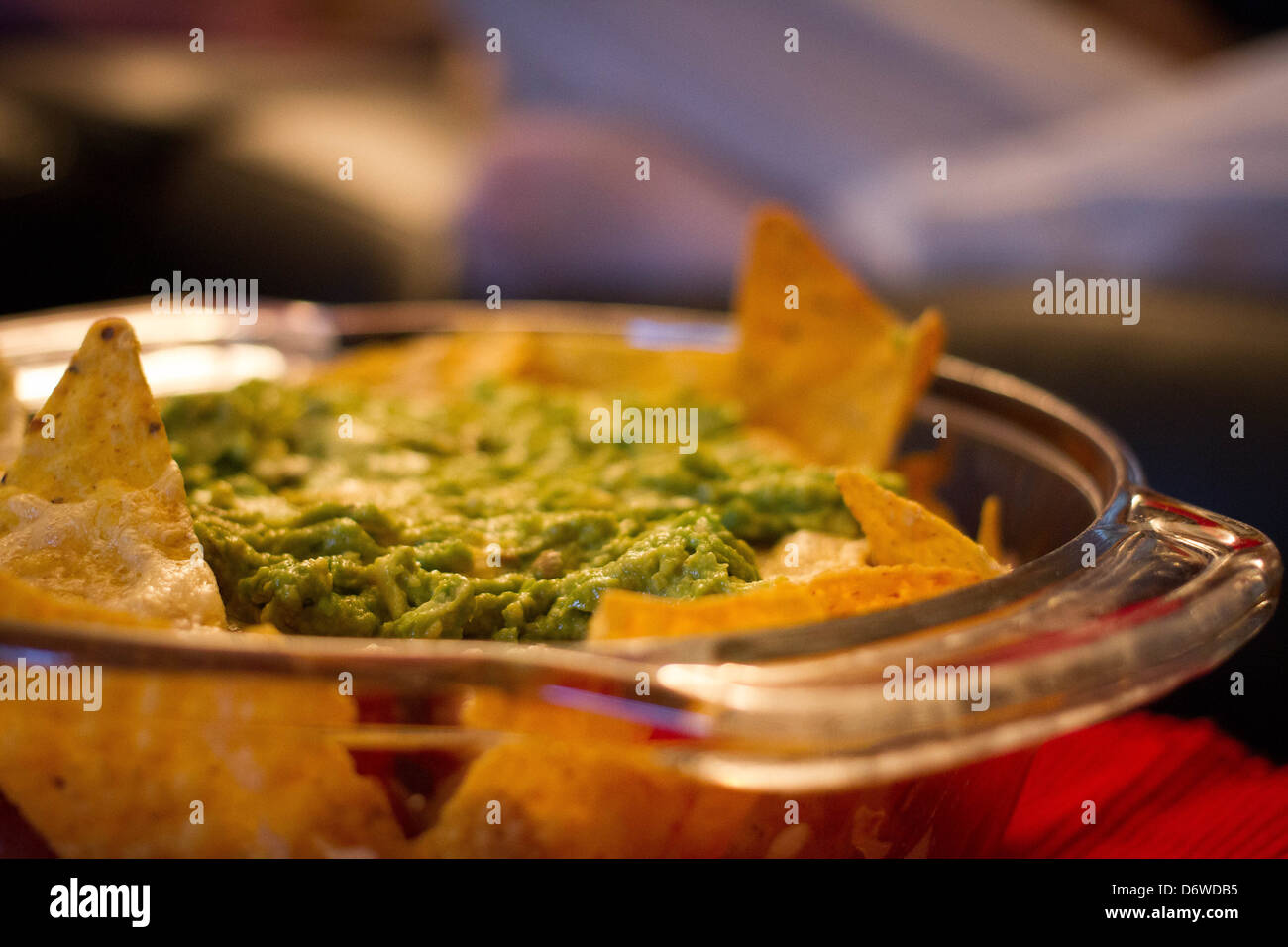 Nachos & Guacamole Stock Photo - Alamy