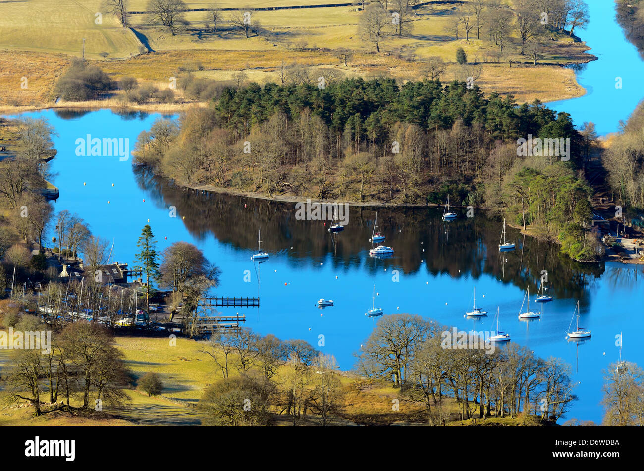 View of Lake Windermere from Gummers How in Lake District National Park ...