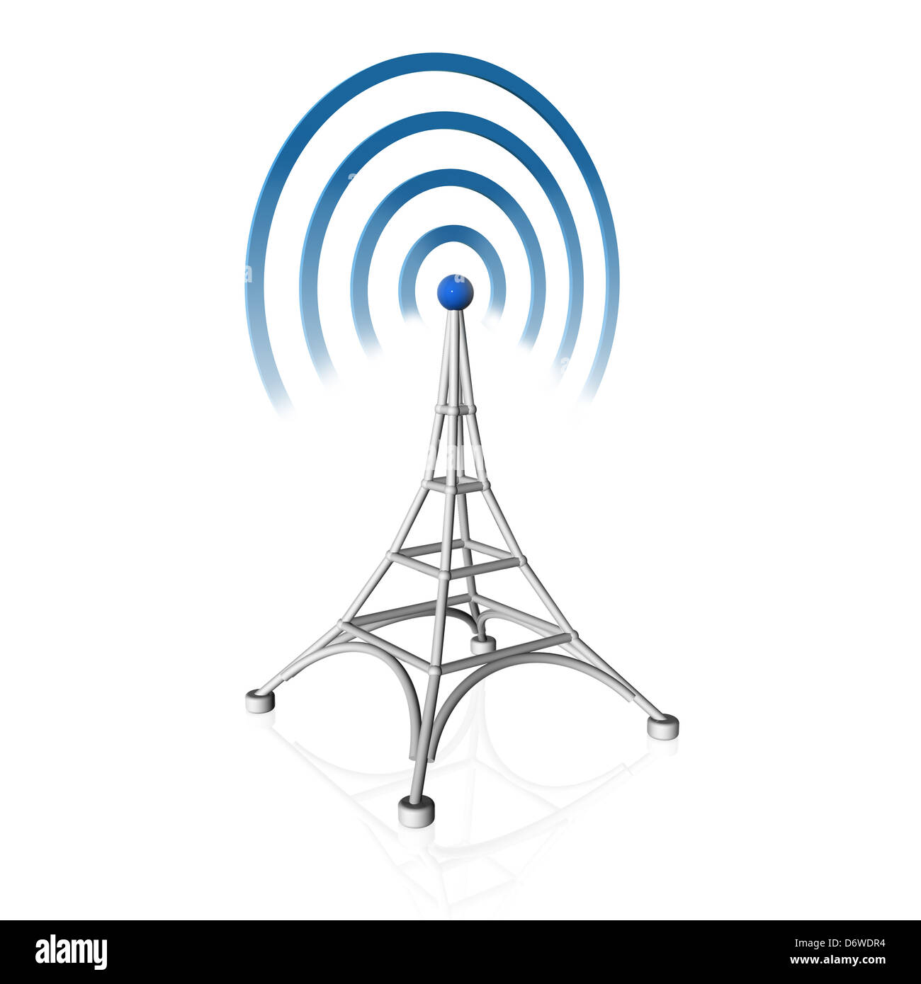 Abstract Antenna on white background (done in 3d Stock Photo - Alamy