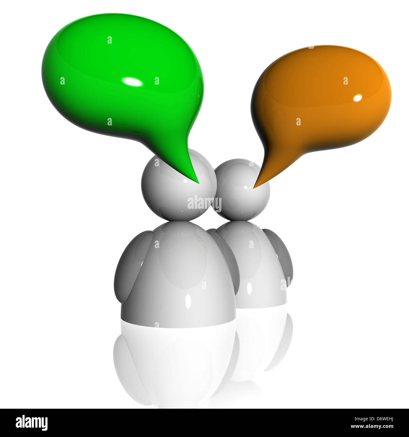 3d illustration of dialog Stock Photo - Alamy