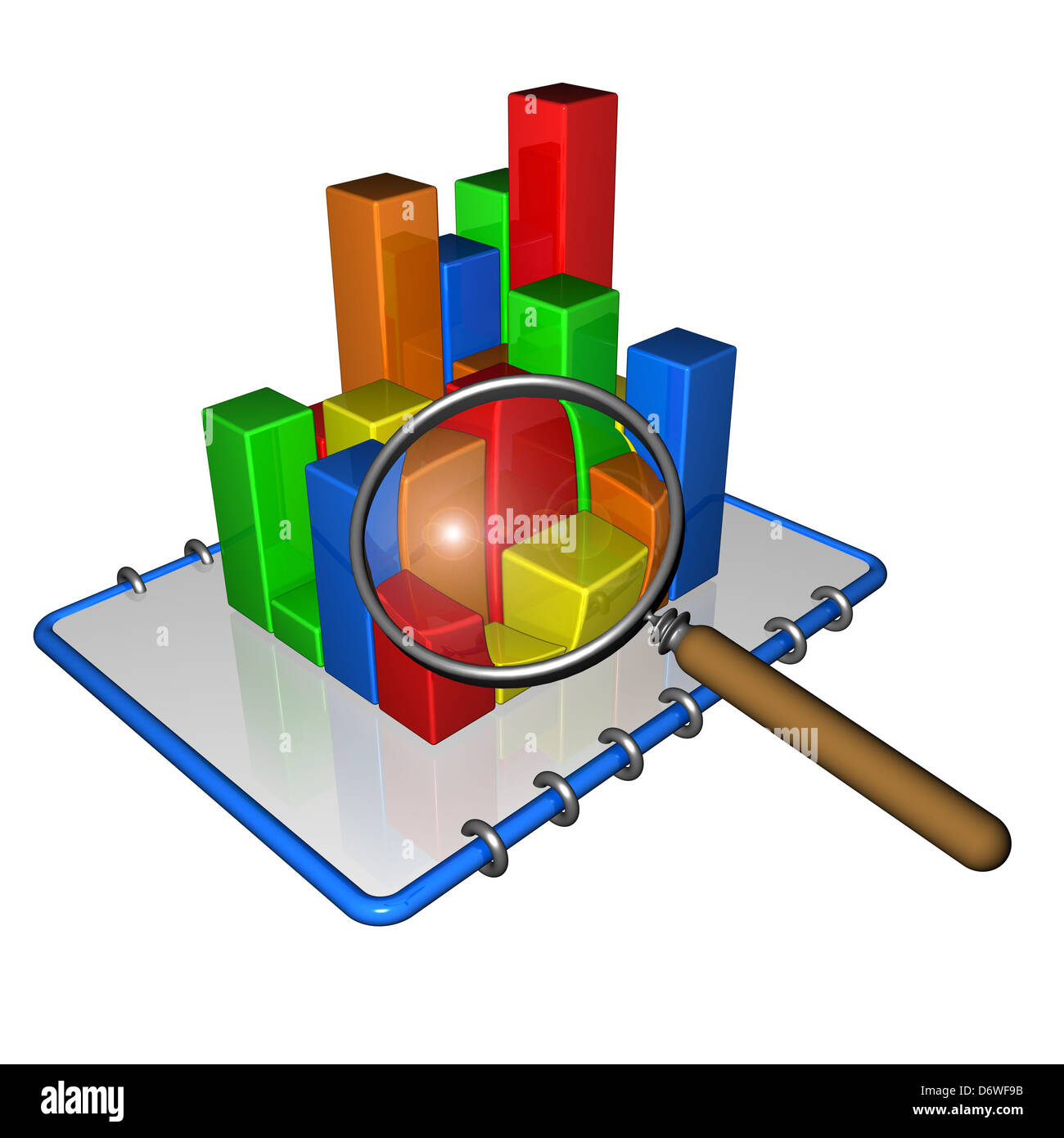 3d illustration of business gra&ph Stock Photo - Alamy