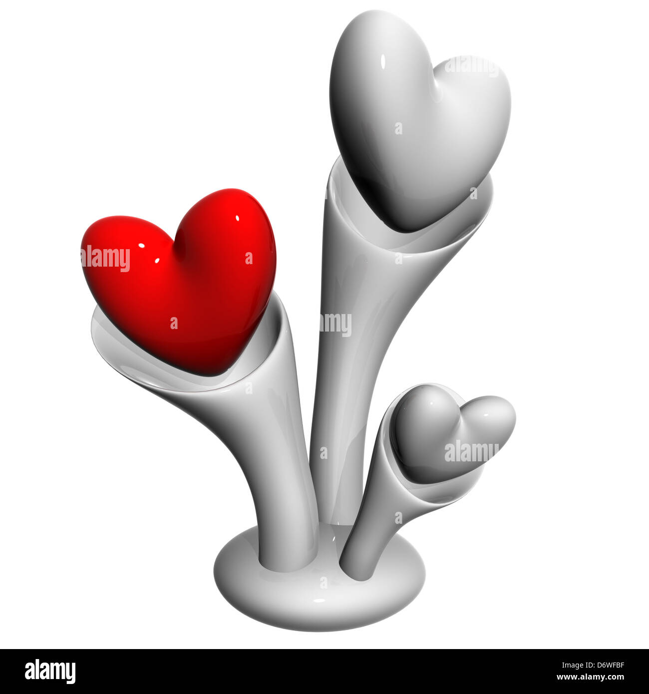 3d illustration of heart - Isolated Stock Photo - Alamy