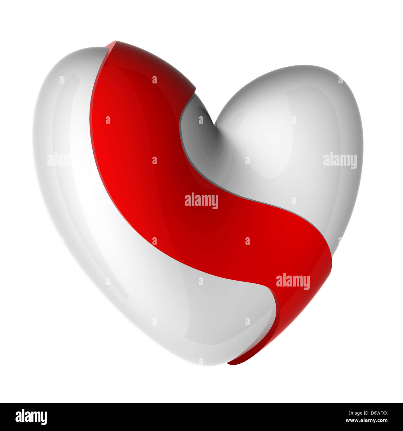 3d illustration of heart - Isolated Stock Photo - Alamy