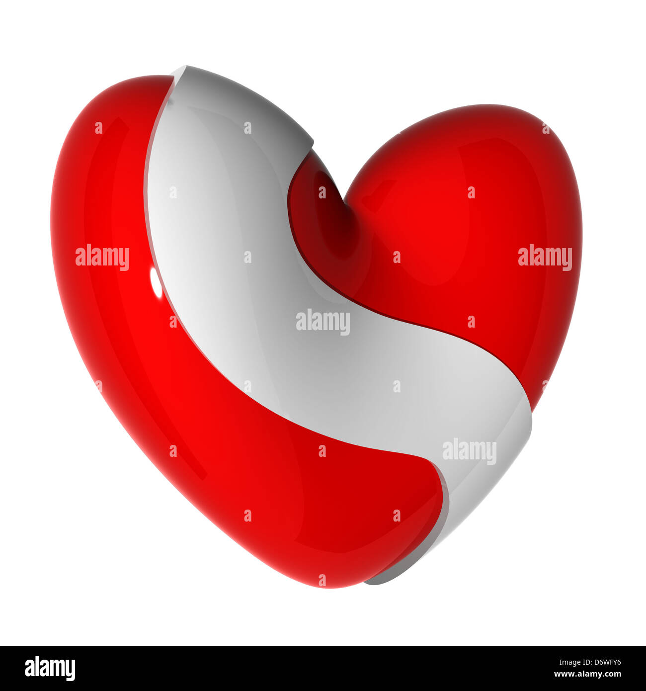 3d illustration of heart - Isolated Stock Photo - Alamy