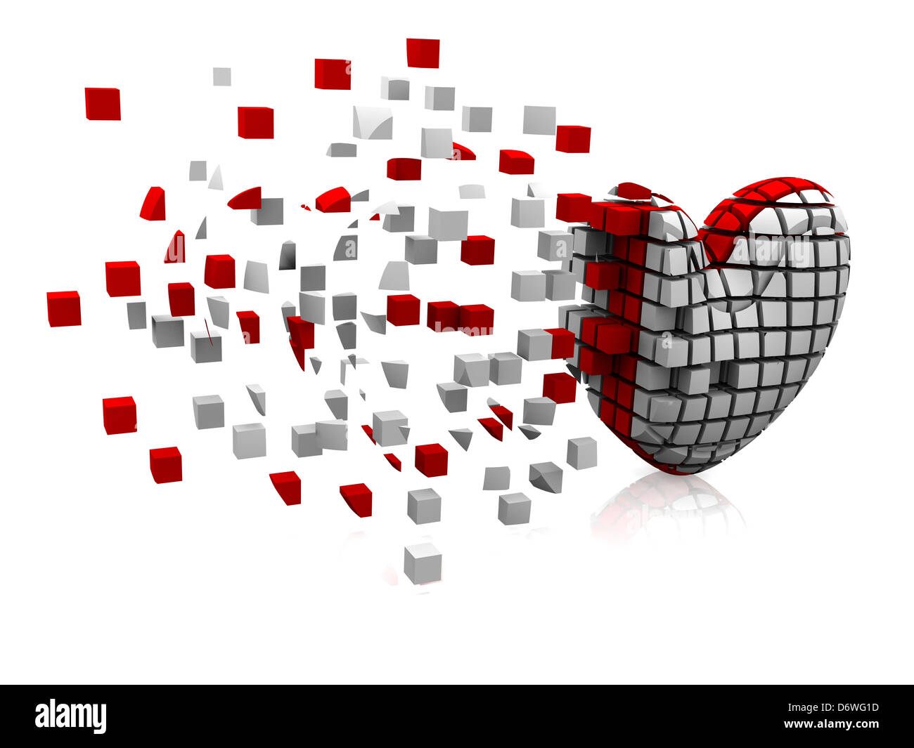 3d illustration of heart - Isolated Stock Photo - Alamy