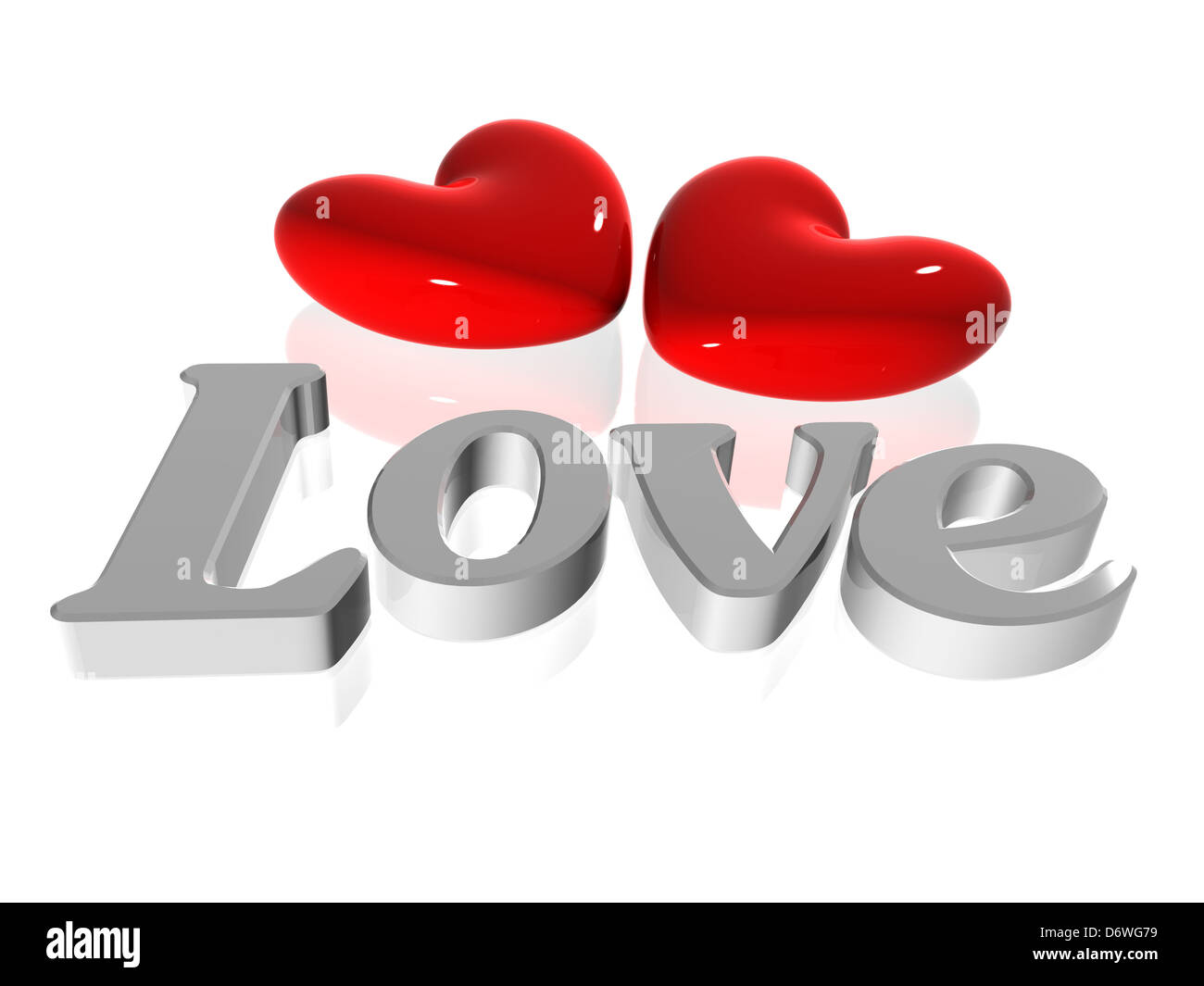 3d illustration of love and heart Stock Photo - Alamy