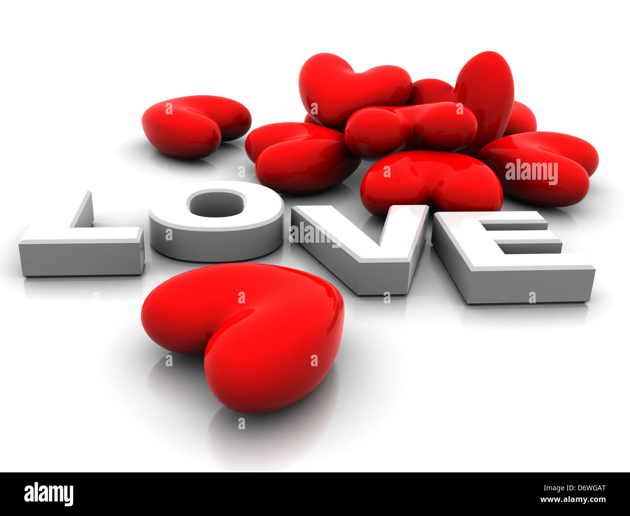 3d illustration of love and heart Stock Photo - Alamy