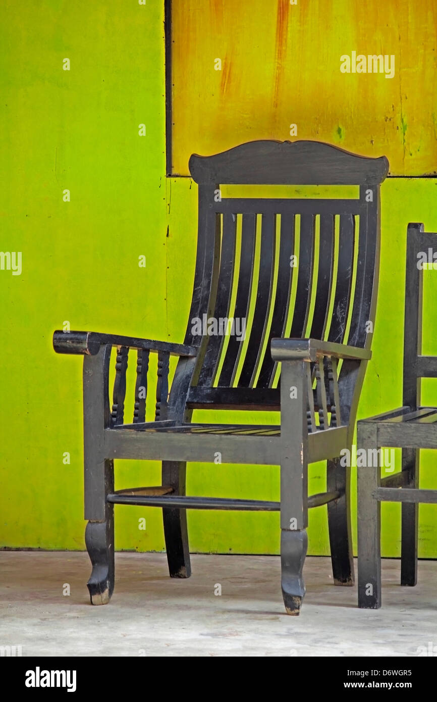 old vintage wooden chair Stock Photo - Alamy