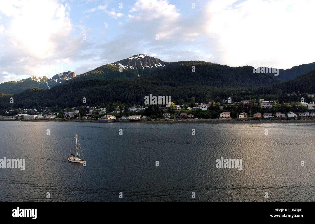 USA, Alaska, View of Juneau from water Stock Photo - Alamy