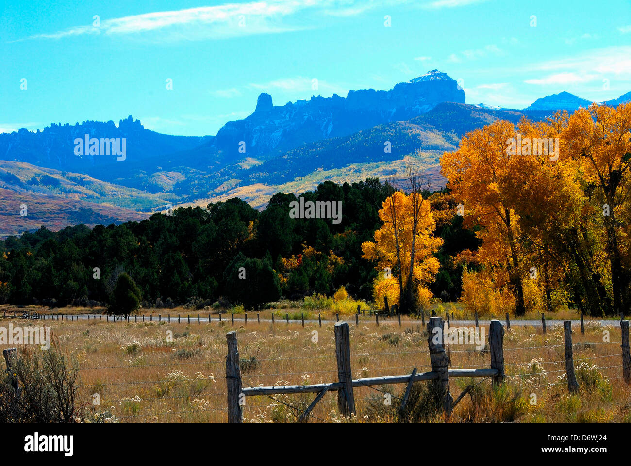 USA, Colorado, Cimarron Range in Autumn Stock Photo - Alamy