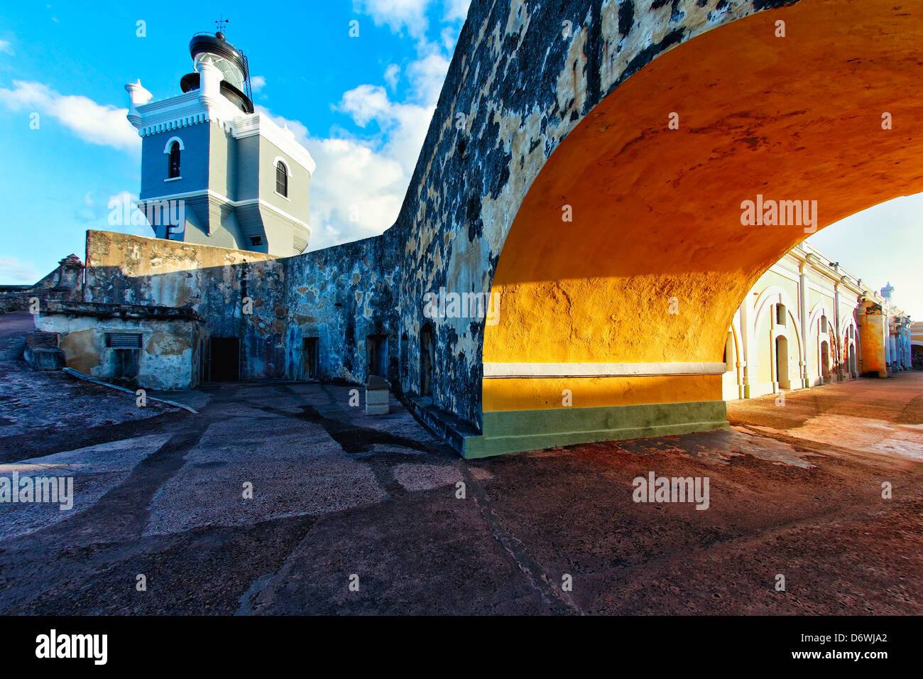 Puerto Rico, Old San Juan, Lighthouse in Fort El Morro Stock Photo - Alamy