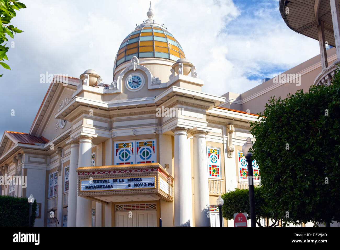 Puerto Rico, Mayaguez, Low Angle View of Mayaguez Theater Stock Photo ...