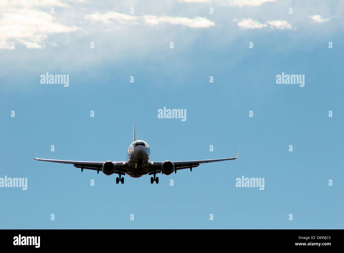 Airplane in flight Stock Photo - Alamy