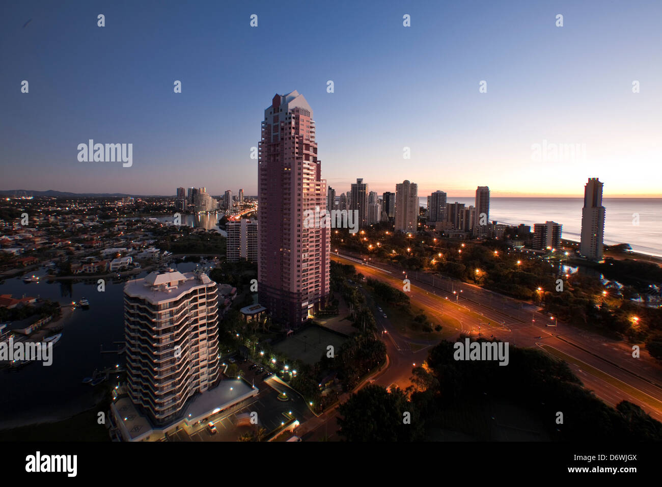 Australia, Queensland, Gold Coast at dusk Stock Photo - Alamy