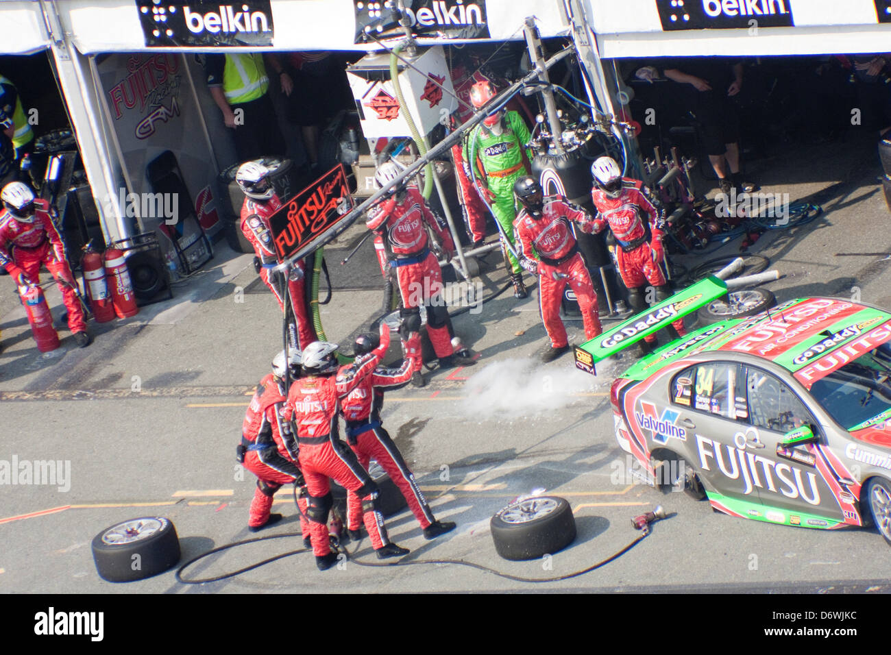 Gold Coast 600 V8 Supercar 21-23 October 2012 Car race pit stop Surfers ...
