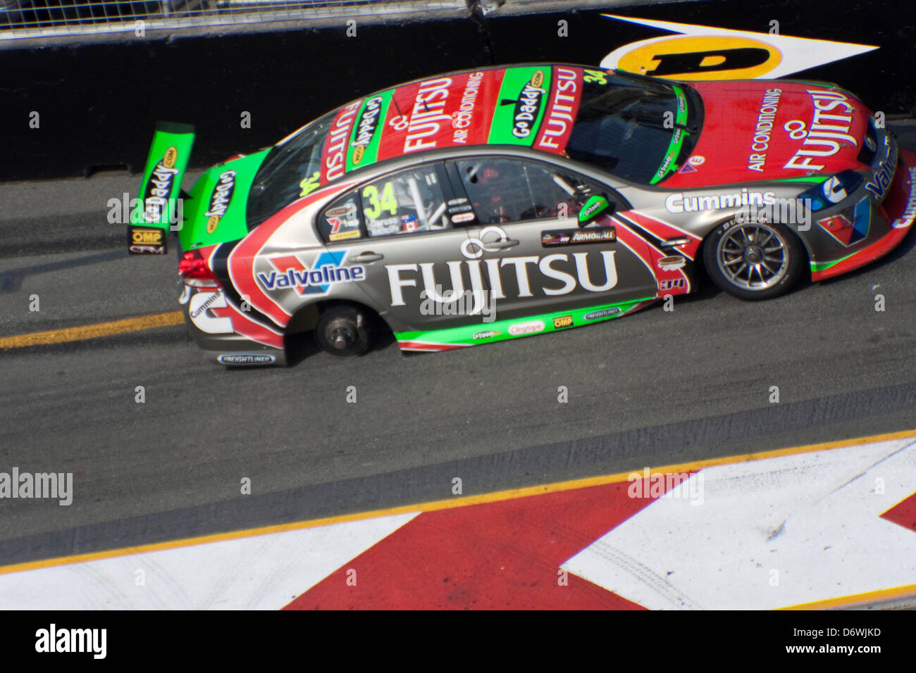 Gold Coast 600 V8 Supercar 21-23 October 2012 Car race track lost rear ...
