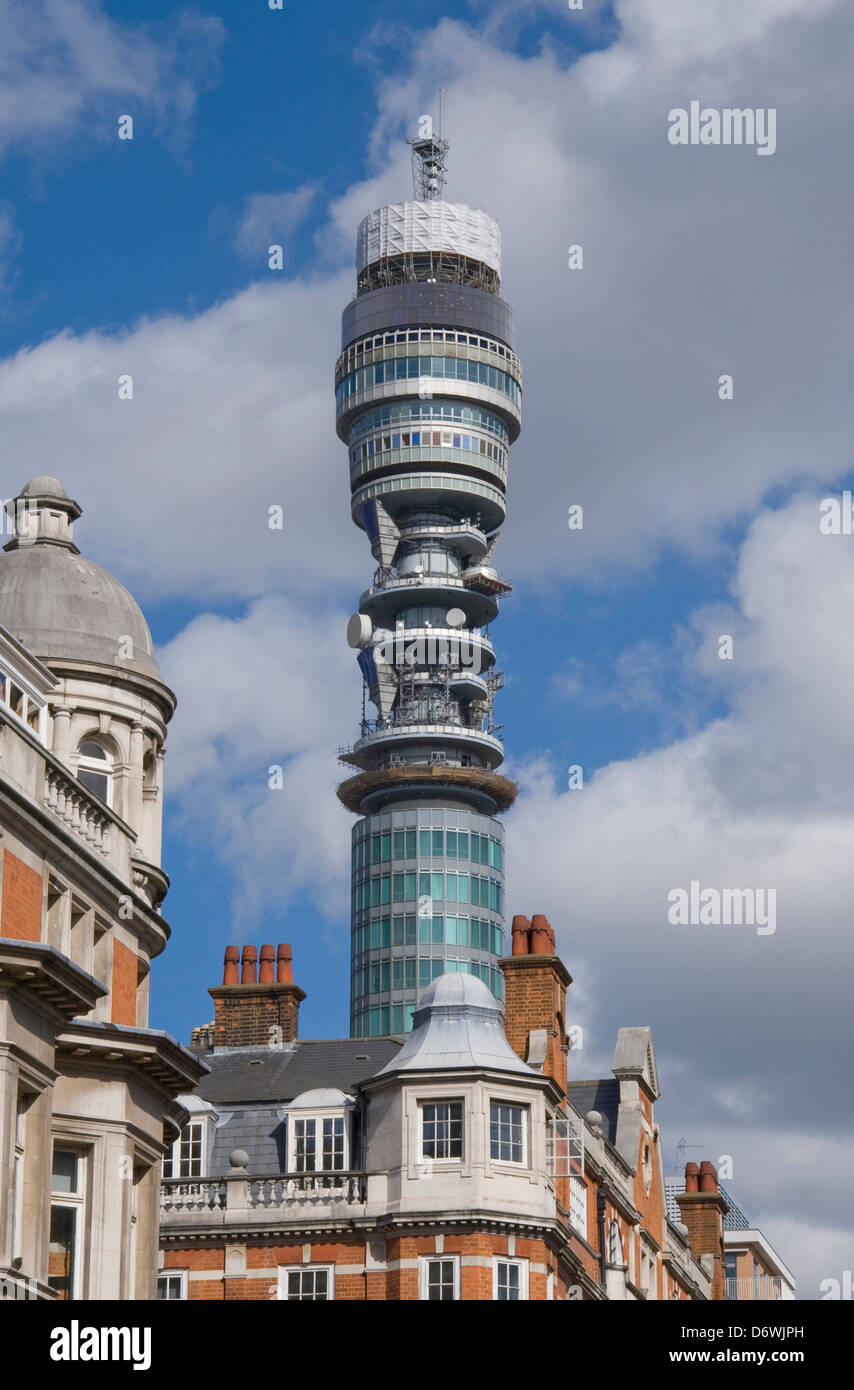 UK, London, Looking up at Telecom Tower Stock Photo - Alamy