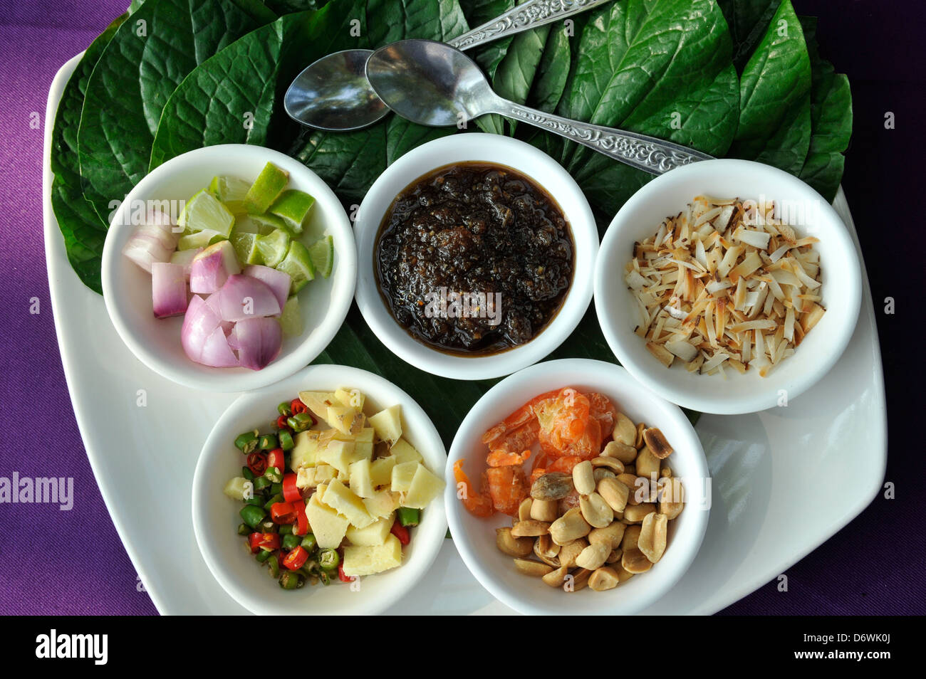 Thai food on a plate, Chiang Mai, Thailand Stock Photo - Alamy