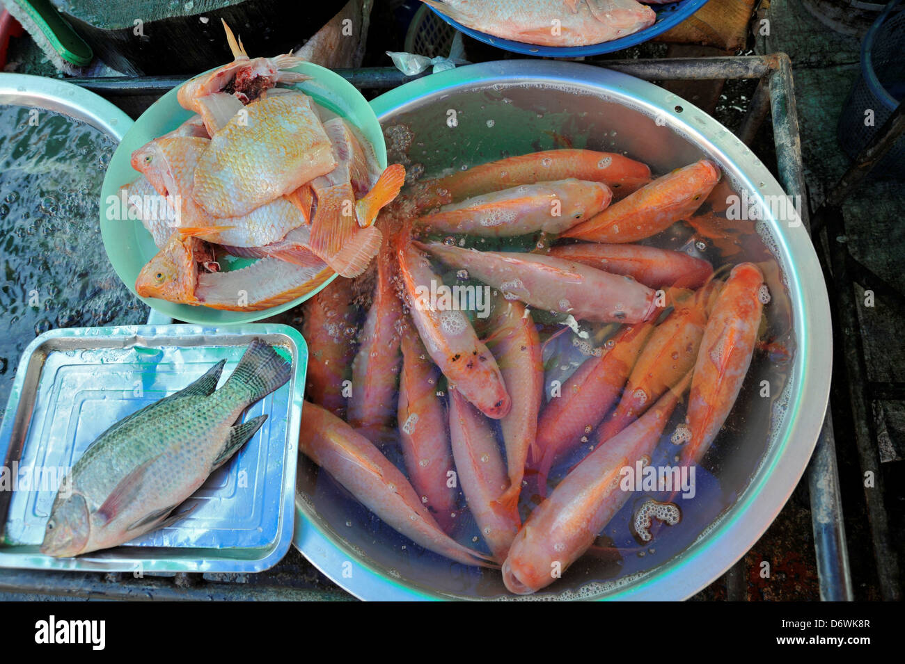 Thailand, Nan, Fish market Stock Photo - Alamy