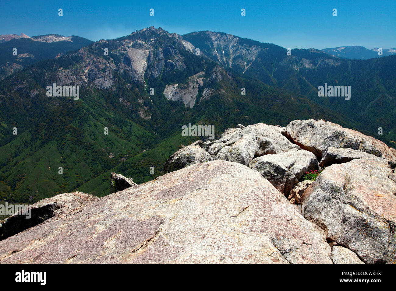 USA, California, Sequoia National Park, Kaweah River Basin from Moro ...